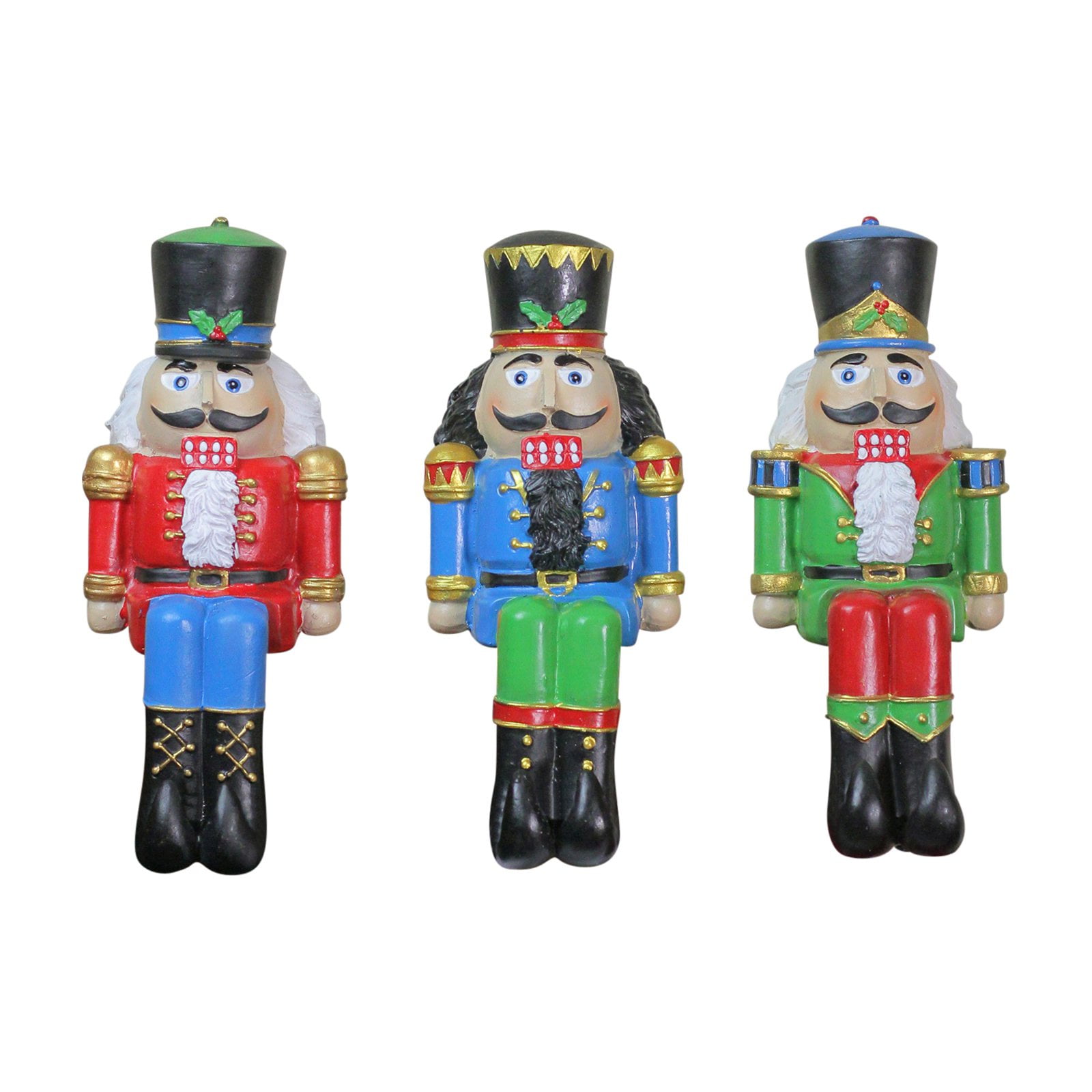 Northlight Multi-color Polyresin Nutcracker Christmas Stocking Holders ...