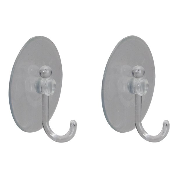 Northlight Pack of 2 Clear Suction Cups with Hooks 3" - Walmart ...