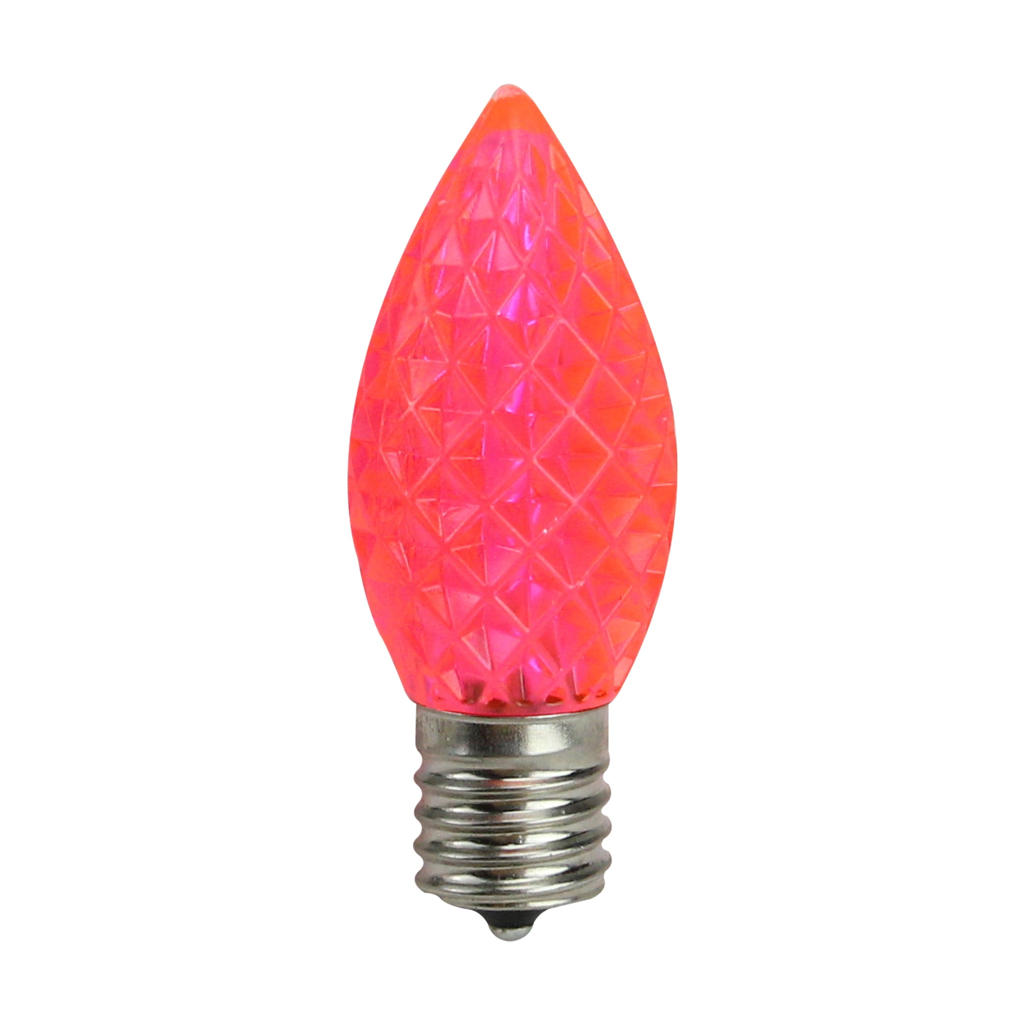 Pack of 25 Faceted LED C9 Pink Christmas Replacement Bulbs - Walmart ...