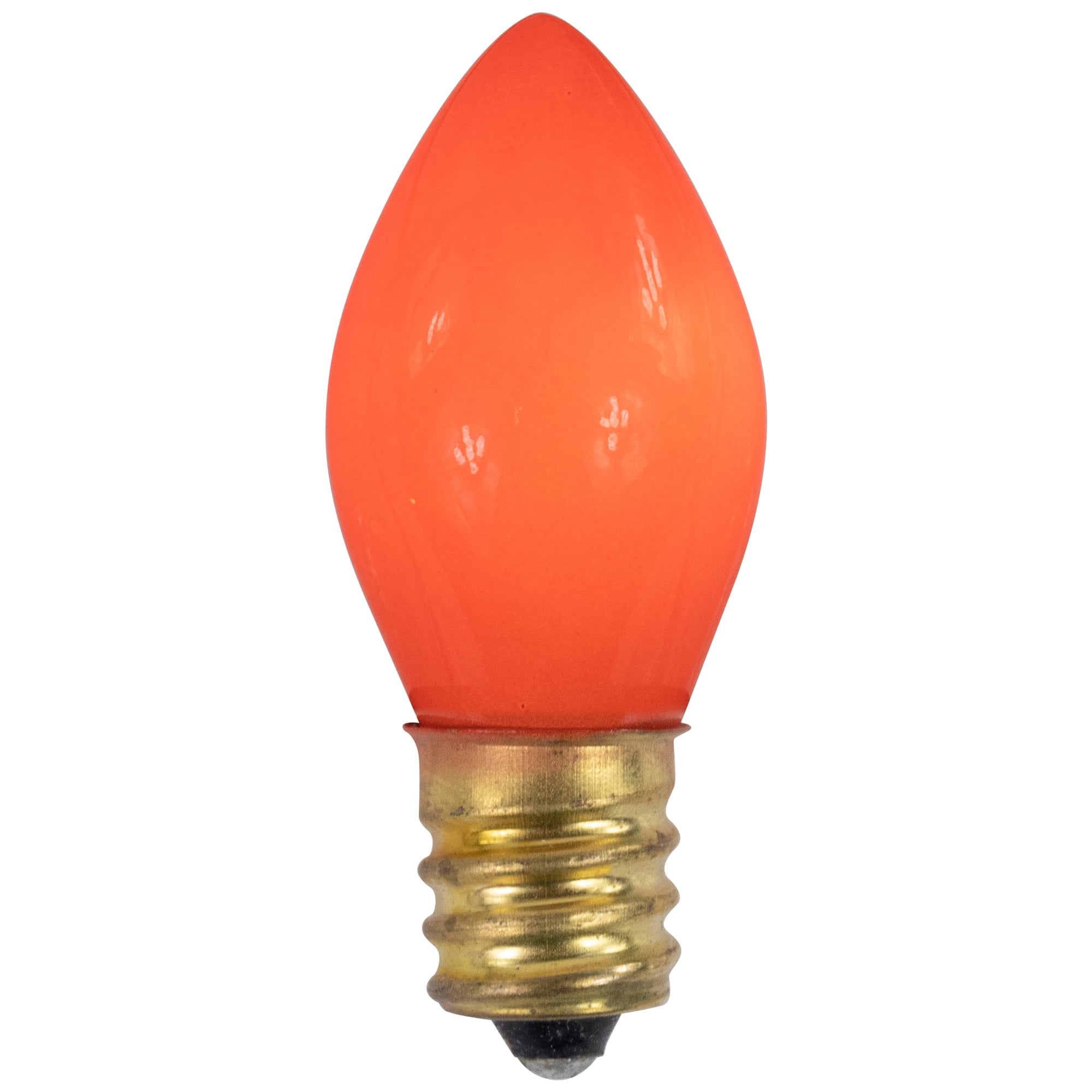 Northlight Opaque C7 Incandescent Christmas Replacement Bulbs - Orange ...