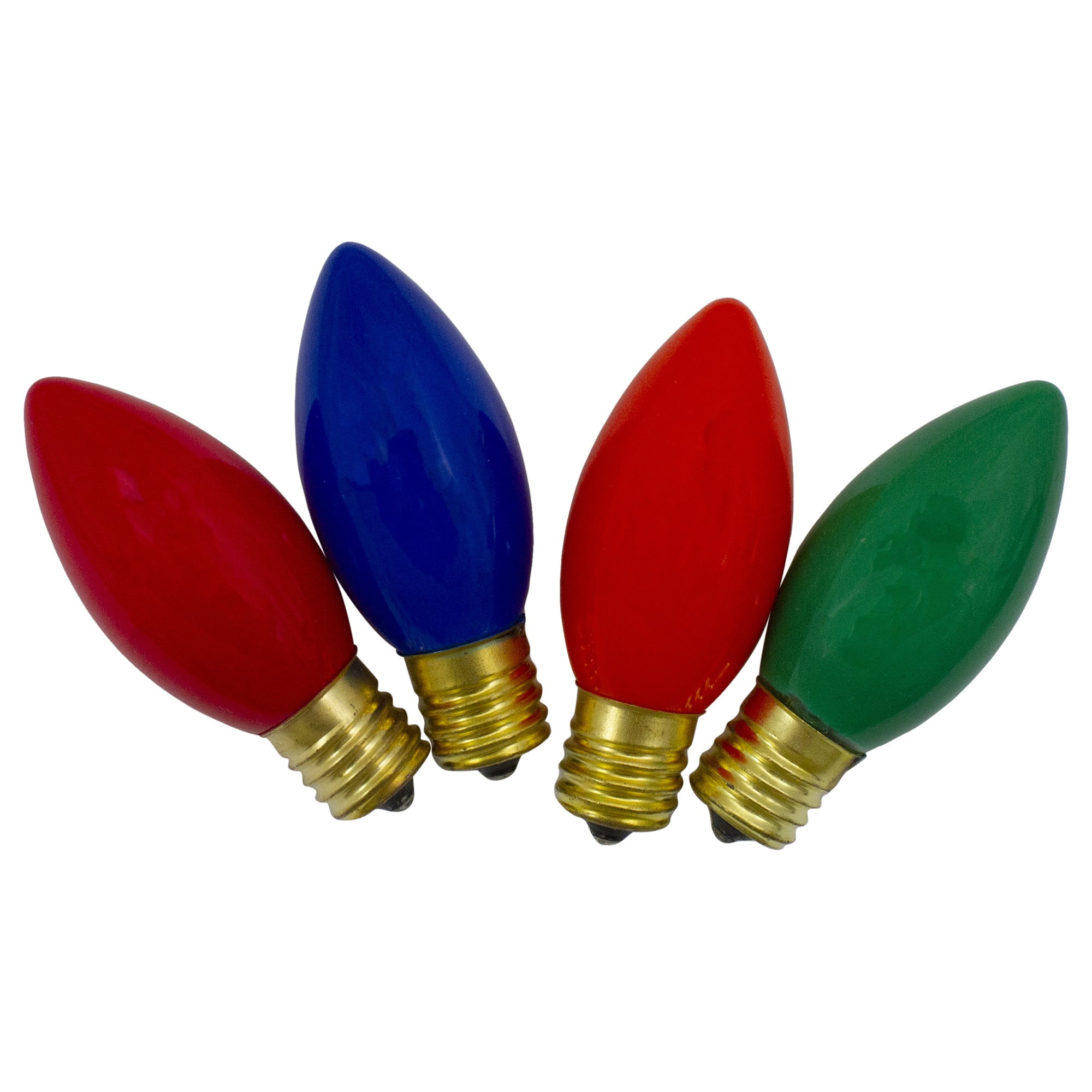 Pack of 4 Multi-Colored C9 Opaque Christmas Replacement Bulbs - Walmart.com