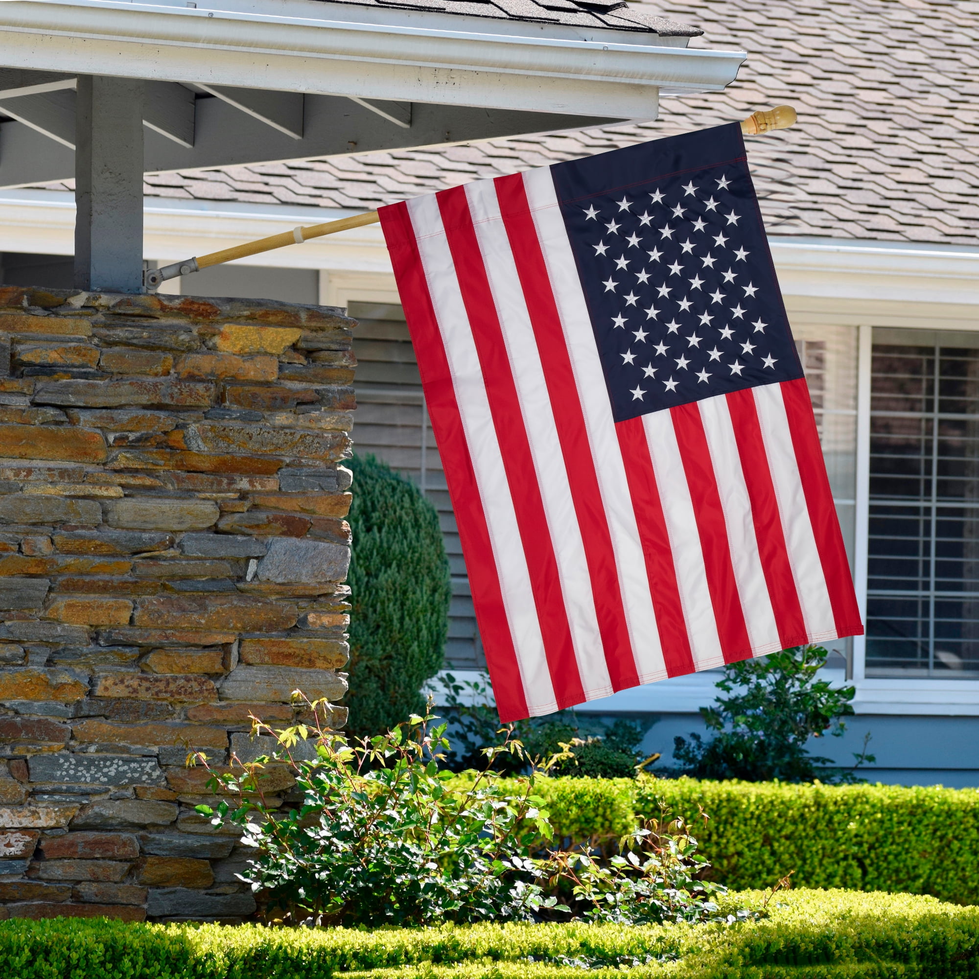Northlight Patriotic Embroidered USA Outdoor House Flag - 40" x 28 ...