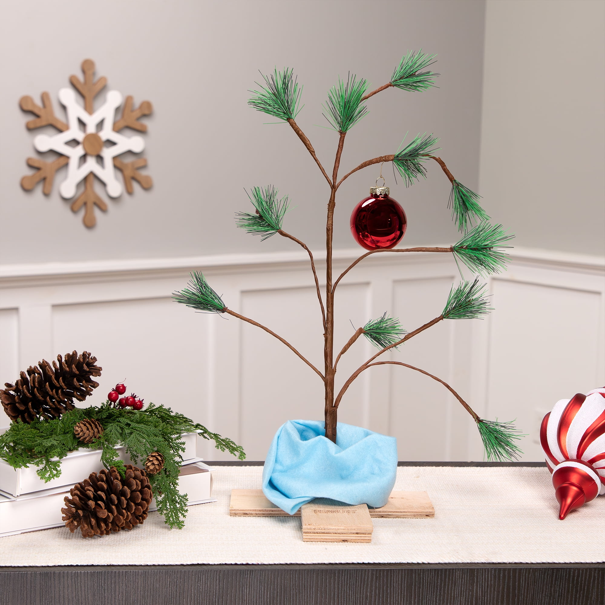 "Northlight 24"" Indoor Charlie Brown Nostalgic Holiday Christmas Tree ...