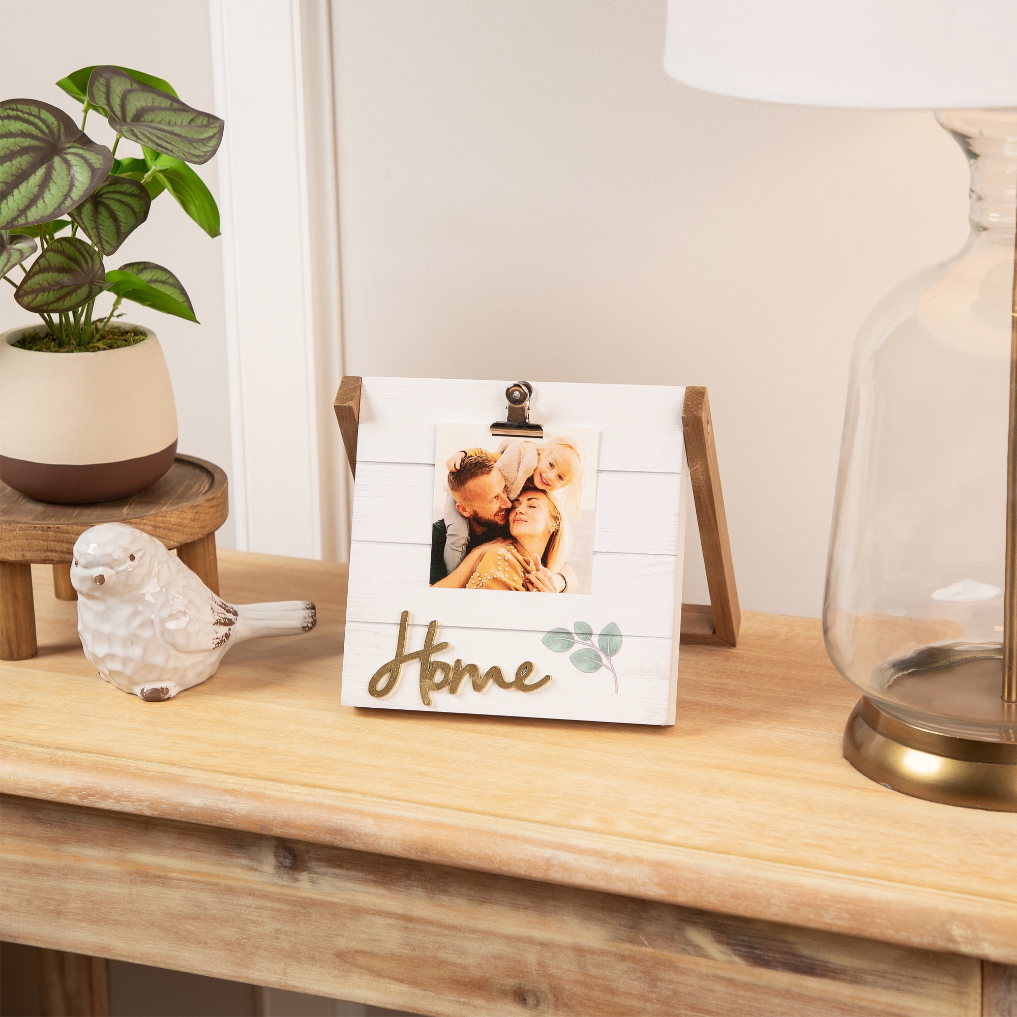 Northlight Photo Clip-On "Home" Picture Frame with Hinged Easel - 8.5 ...