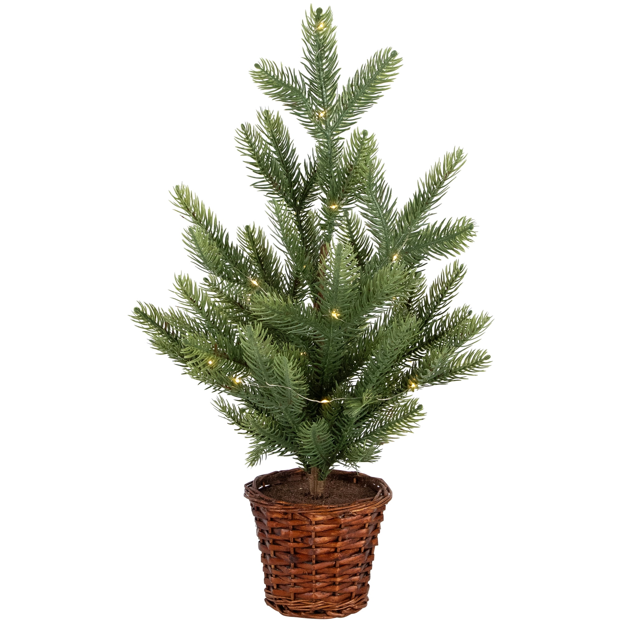 Northlight Pre-Lit Artificial Pine Christmas Tree with Basket Base - 20 ...
