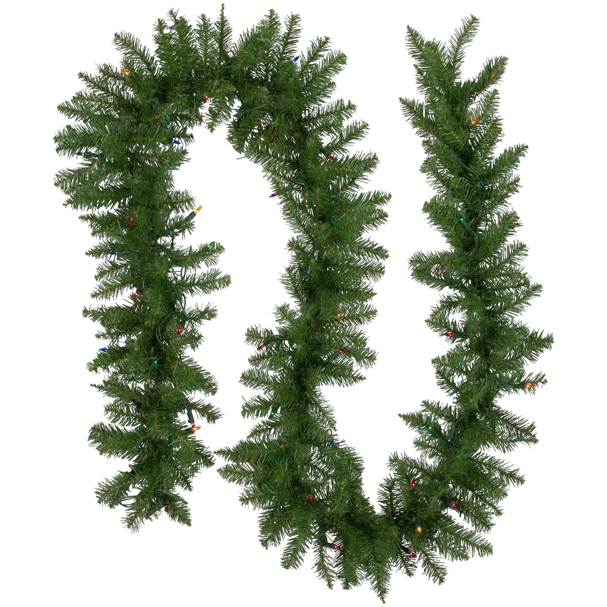 Northlight Pre-Lit Rockwood Pine Artificial Christmas Garland - 9' x 10 ...