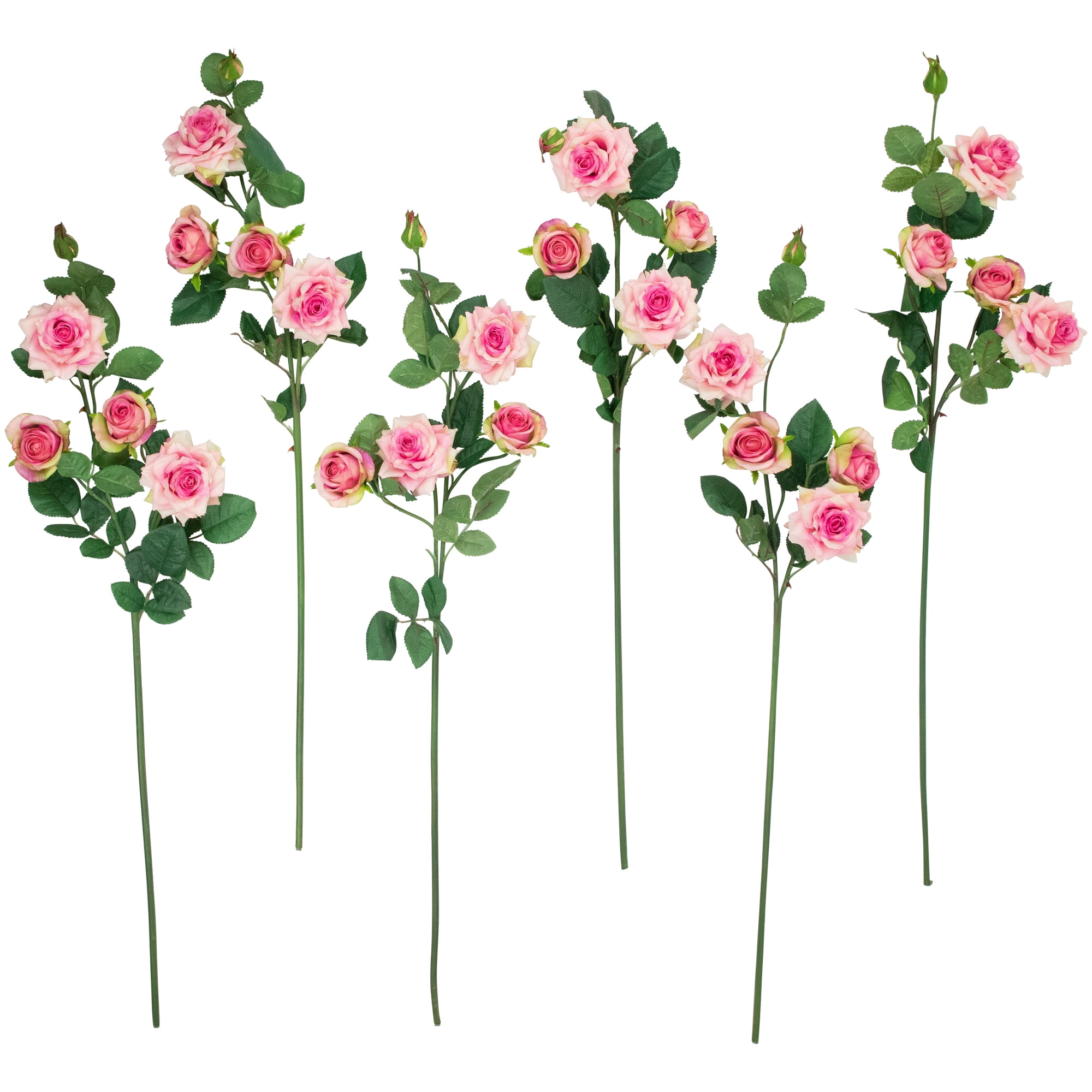 Northlight Real Touch™ Coral Pink Artificial Rose Floral Sprays, Set of ...
