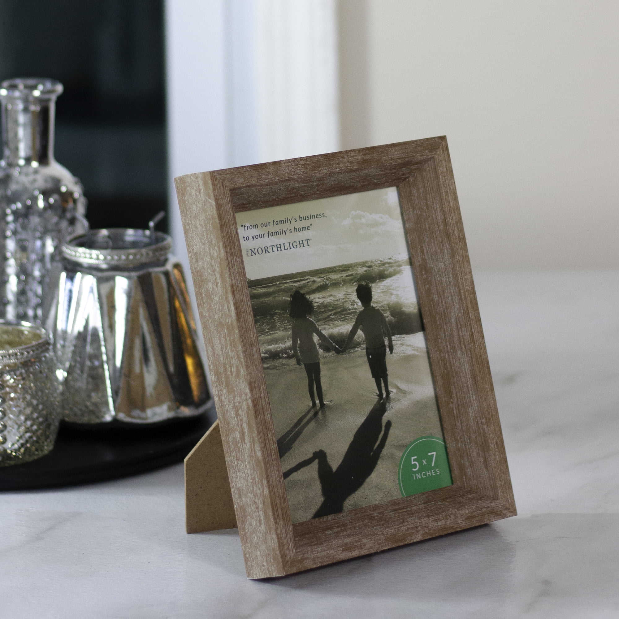 Rectangular Wooden Picture Frame - for a 5" x 7" Photo - 8.5" - Brown ...