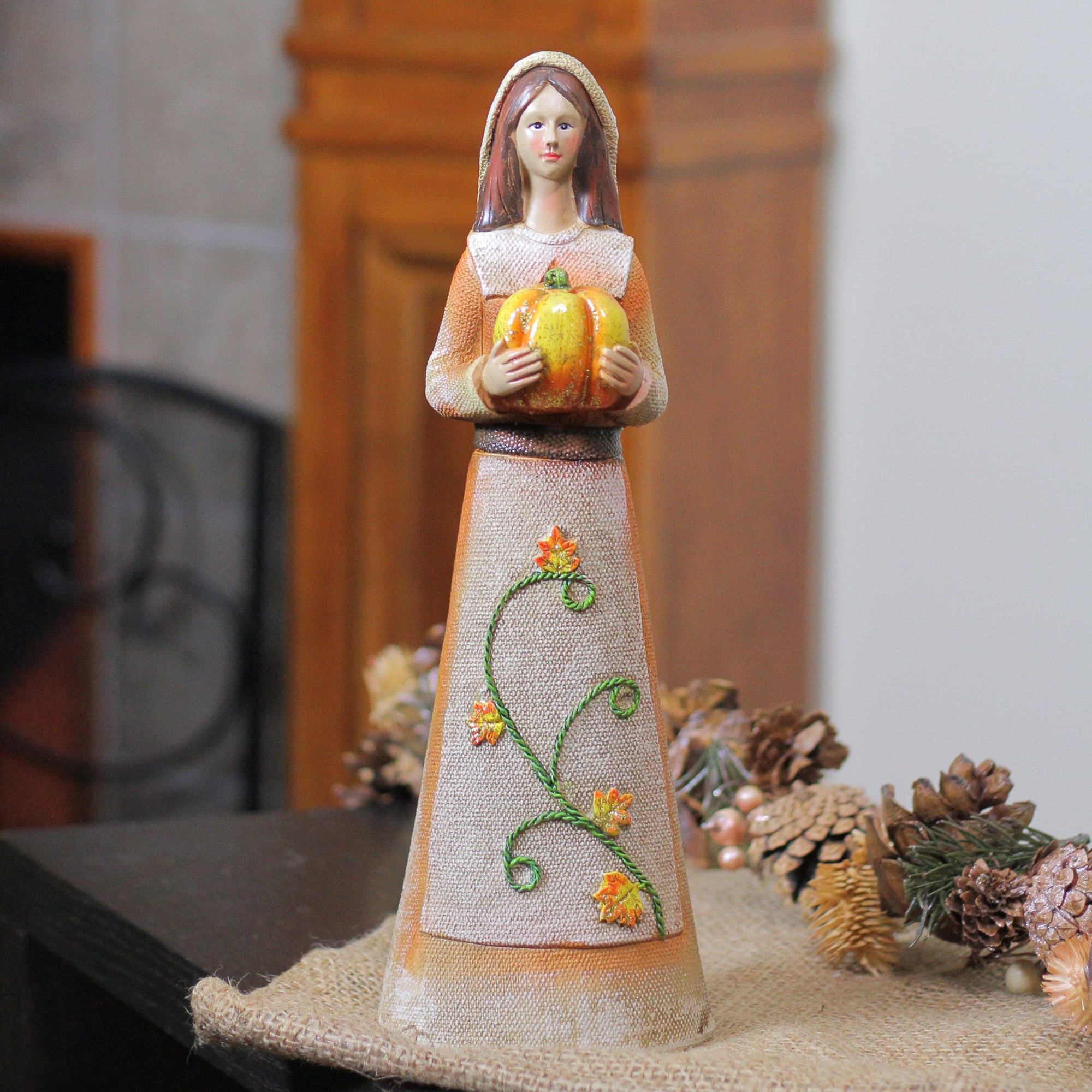 Set of 2 Pilgram Man and Woman Thanksgiving Figurines 12" - Walmart.com