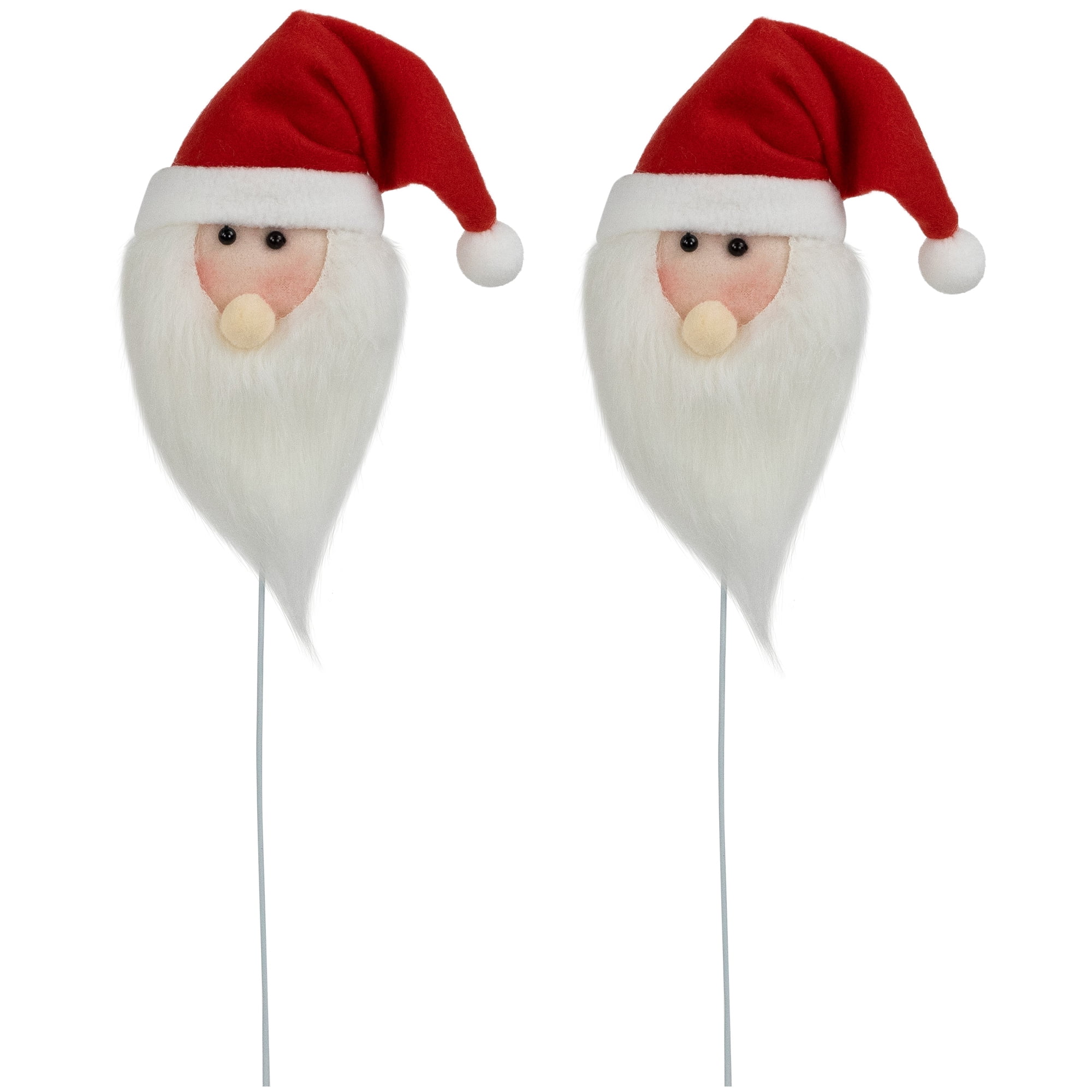 Northlight Set of 2 Plush Santa Claus Christmas Picks 18" - Walmart.com