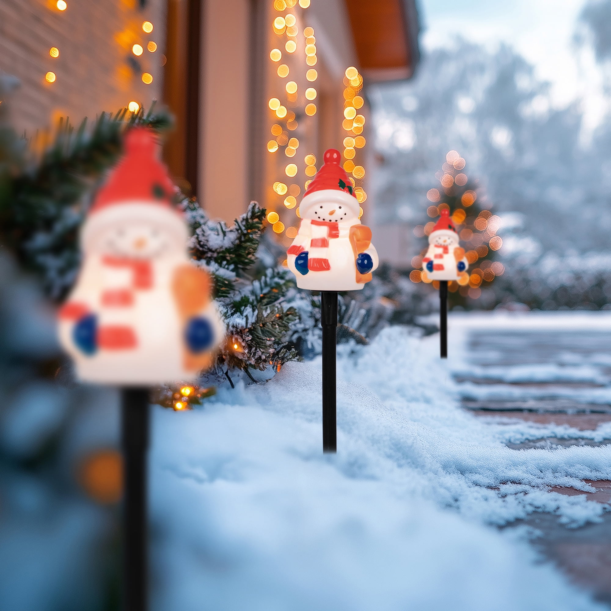 Northlight Set of 4 Jolly Snowmen Christmas Pathway Markers 16 ...