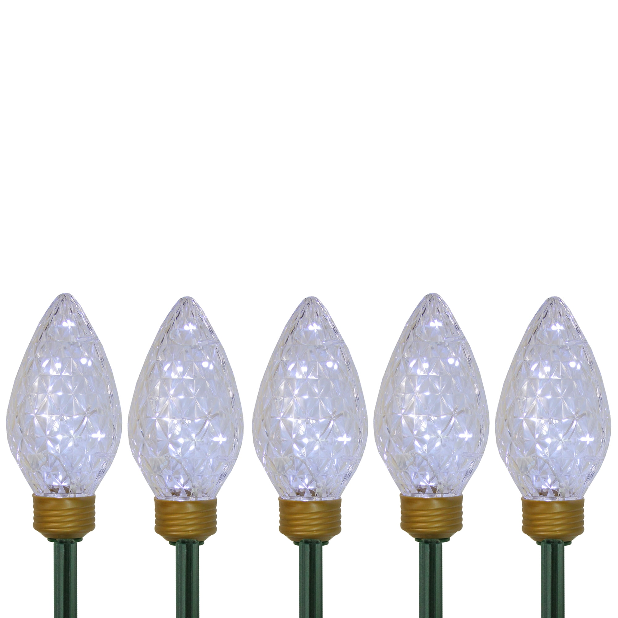 Northlight Set of 5 Lighted LED Jumbo C9 Bulb Lights Christmas Pathway ...