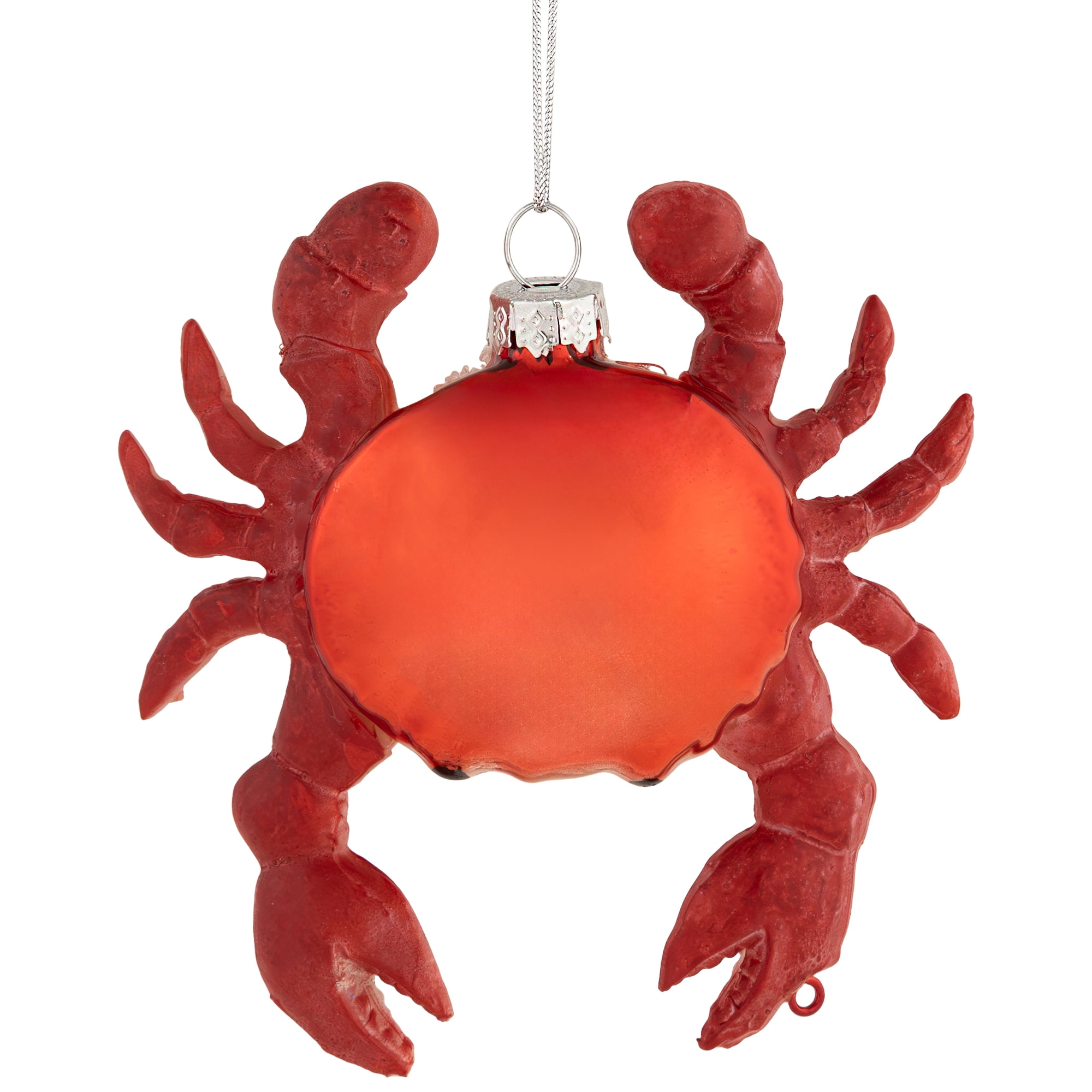 Northlight Shelled Crab Glass Christmas Ornament - 4" - Red - Walmart.com