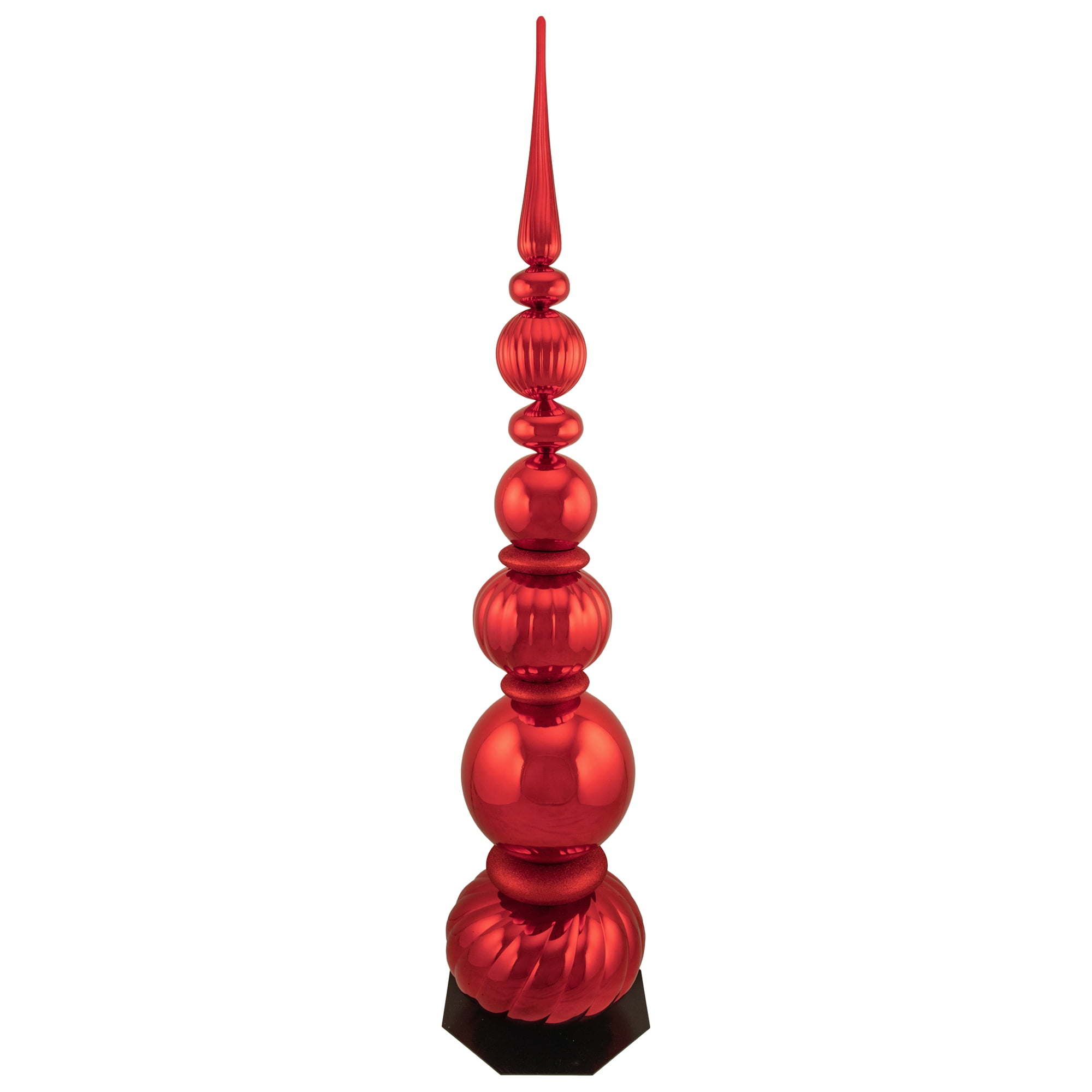 Northlight Shiny Ball Finial Tower Commercial Christmas Decoration - 4. ...