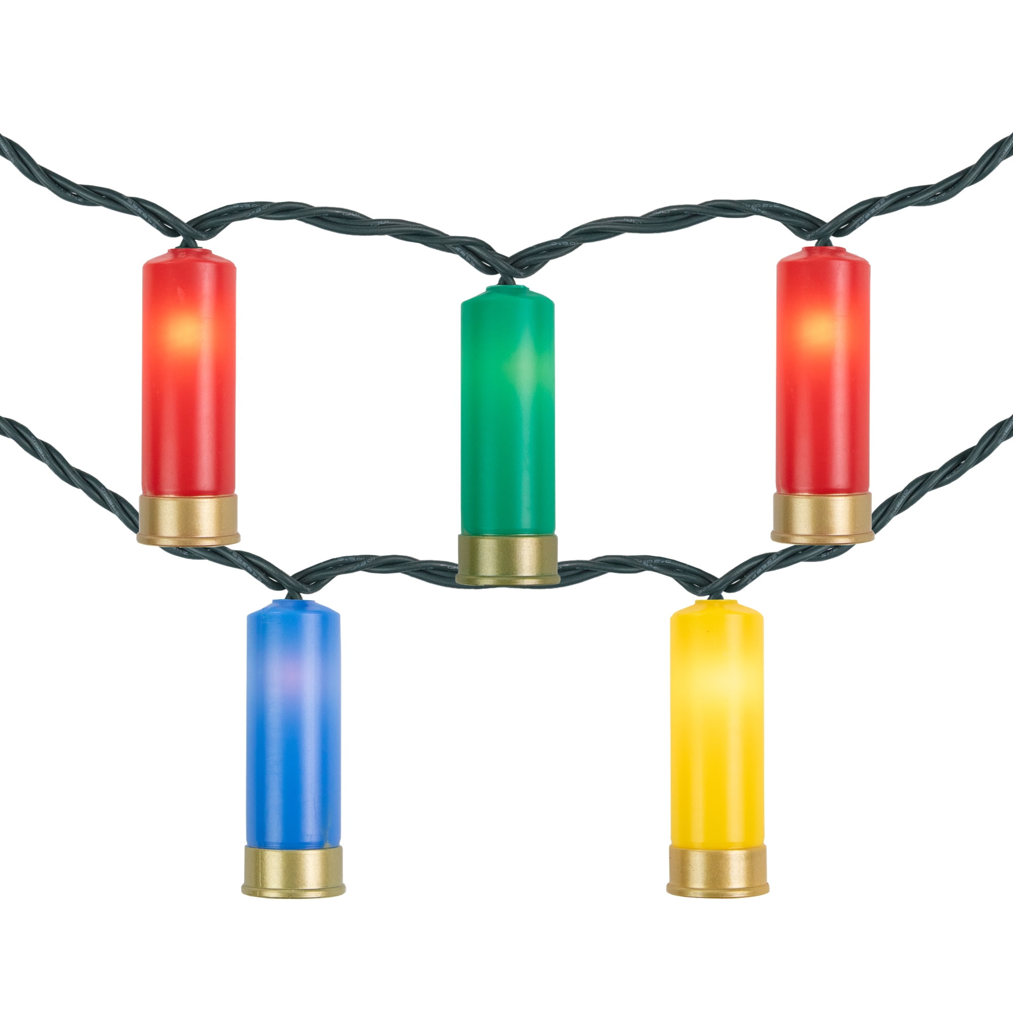 Northlight Faux Shotgun Shell Patio Light Set - Multi-Color - 7.5 ...