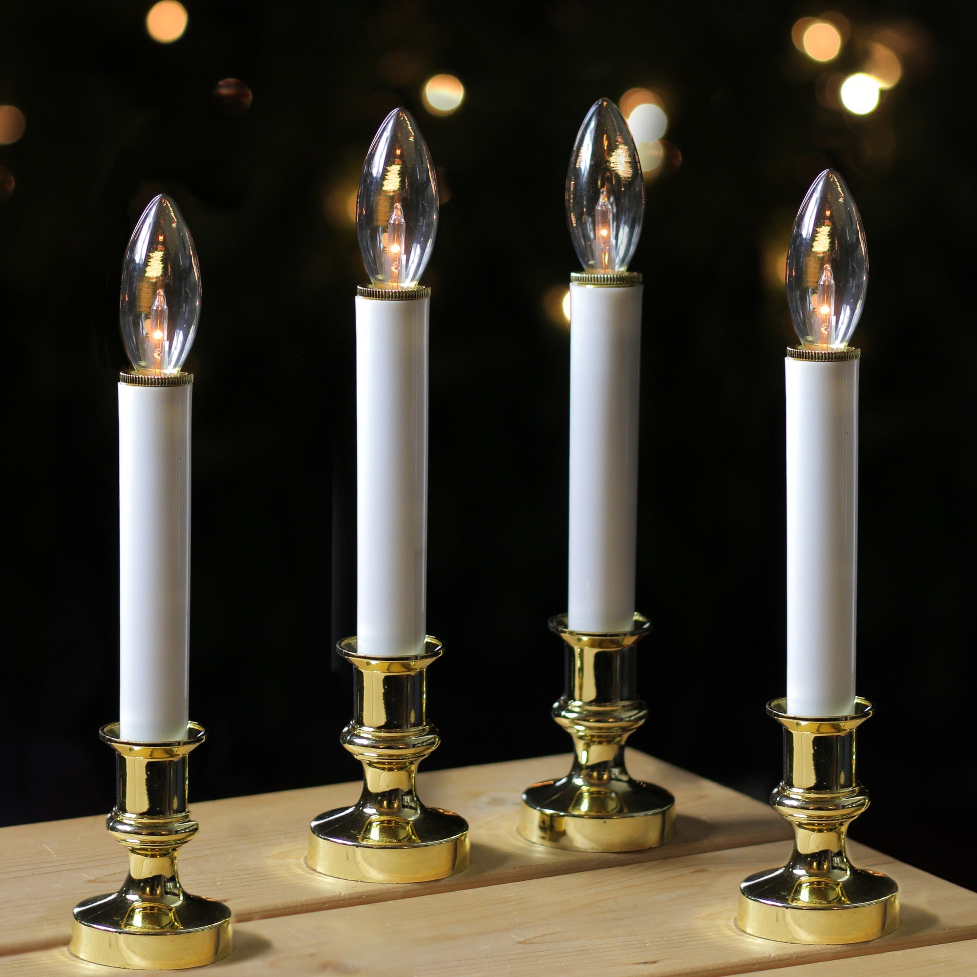 Northlight Single Light Window Candles with Sensor - 9" - White and ...