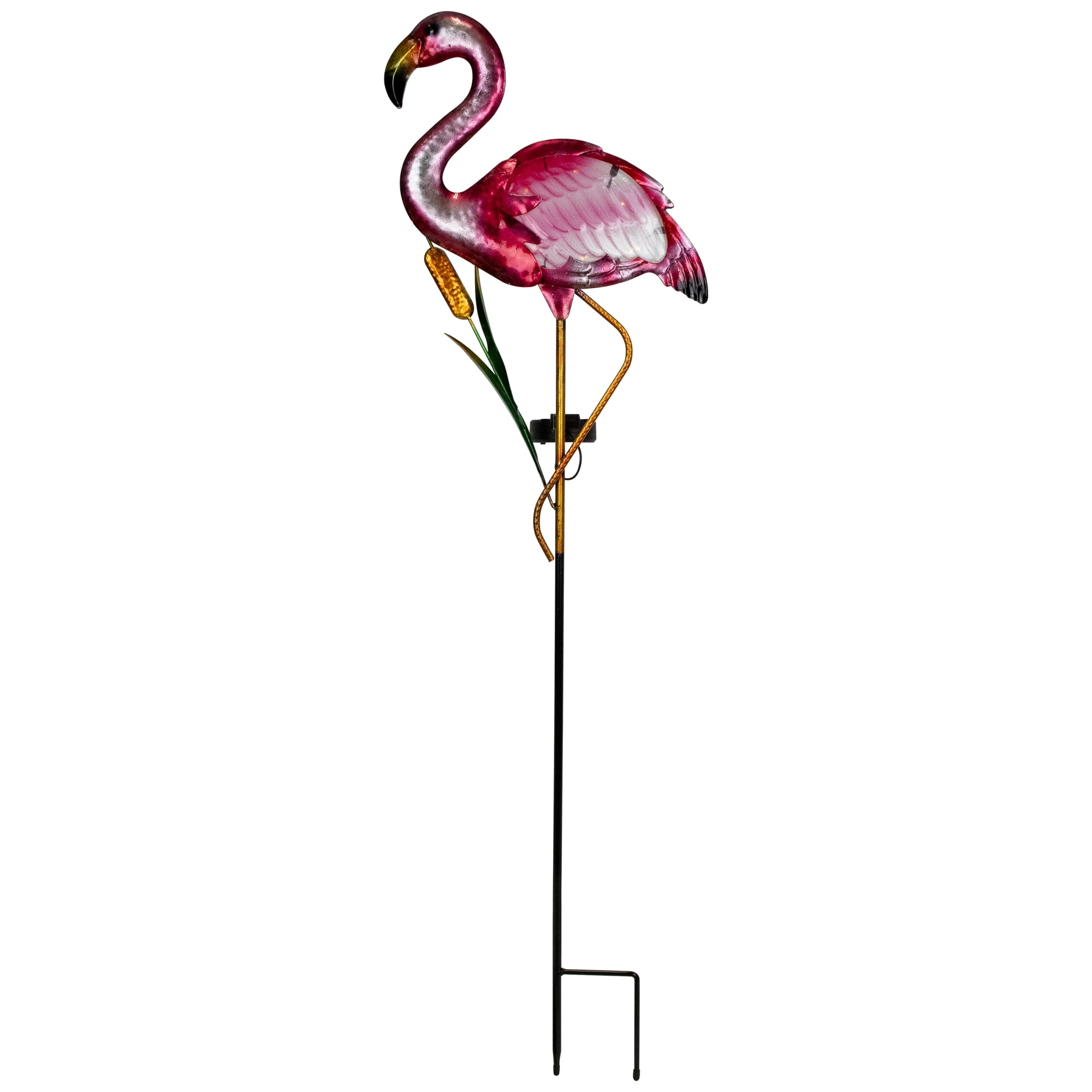 Northlight Solar Lighted Pink Flamingo Outdoor Garden Stake - 37.25 ...