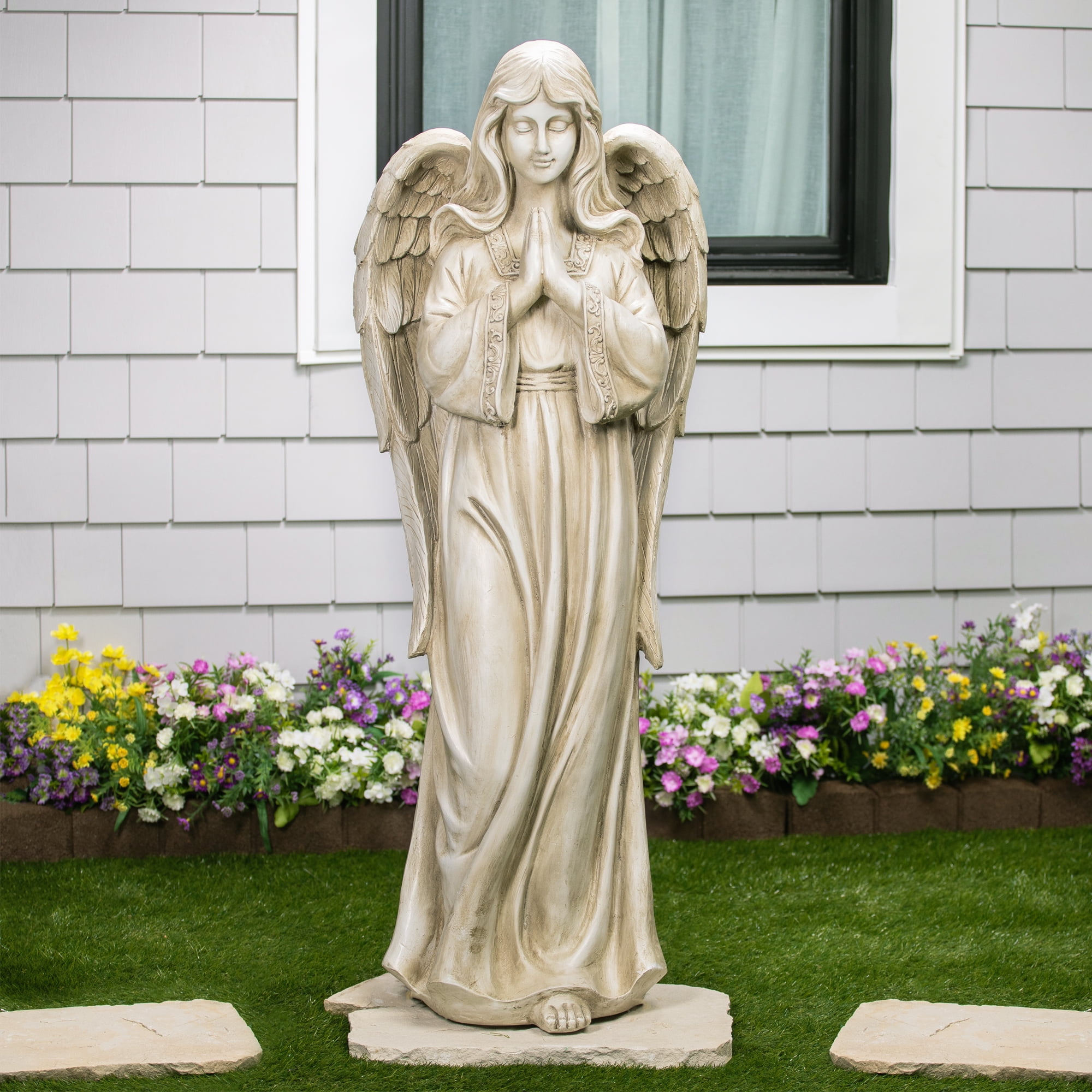 Northlight Standing Praying Angel Outdoor Garden Statue - 46" - Walmart.com