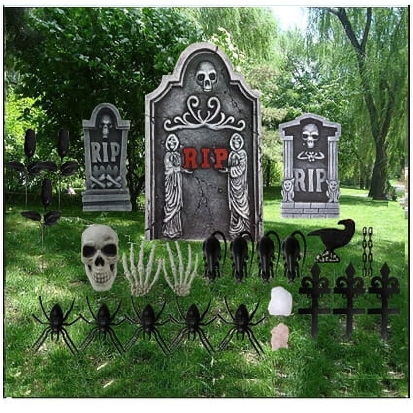 Northlight 24-Piece Yard Graveyard Set, Large Outdoor Halloween ...