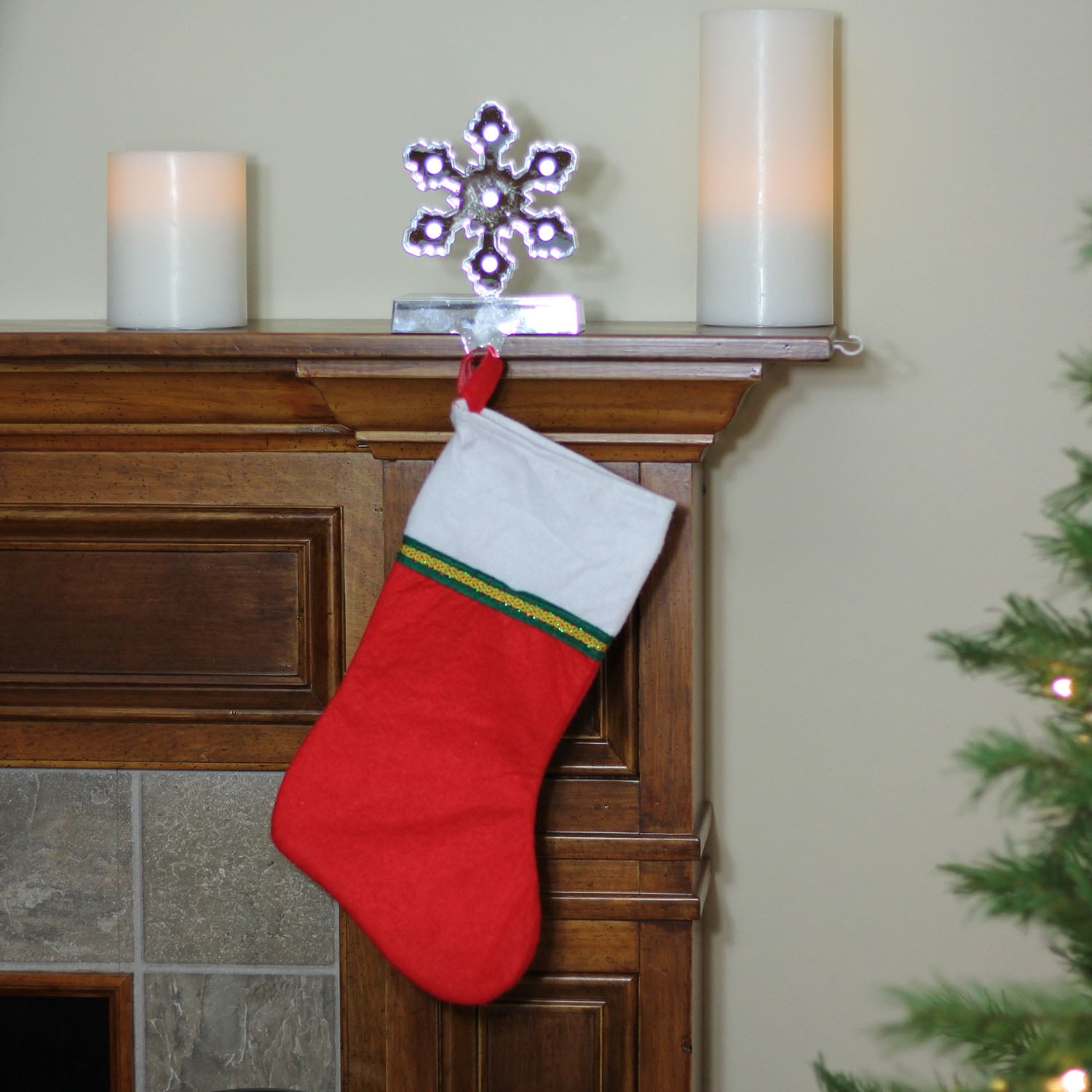 Northlight Traditional Christmas Stocking with Ribbon Trim - 16" - Red ...