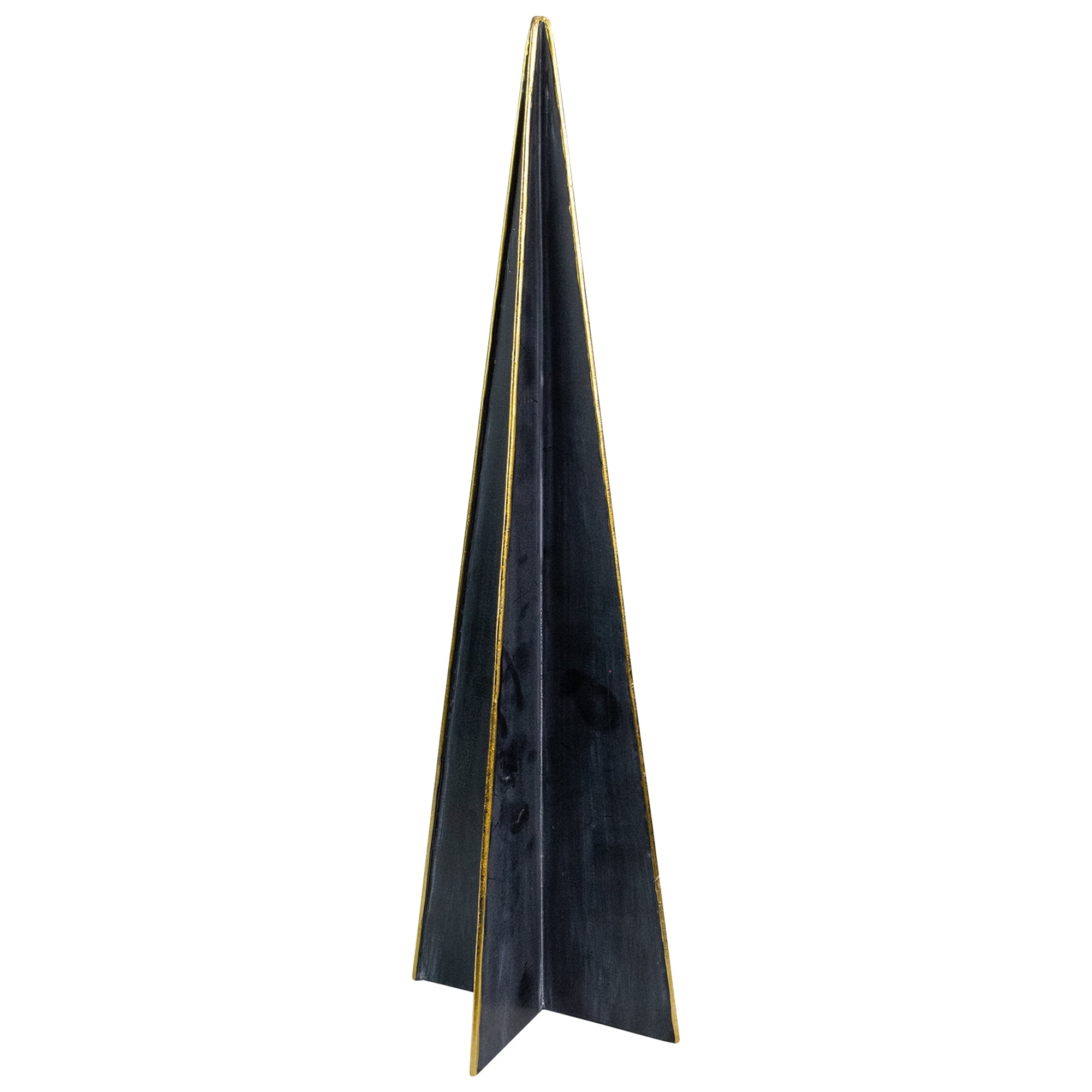 Northlight Triangular Christmas Tree Decoration - 15" - Blue and Gold ...