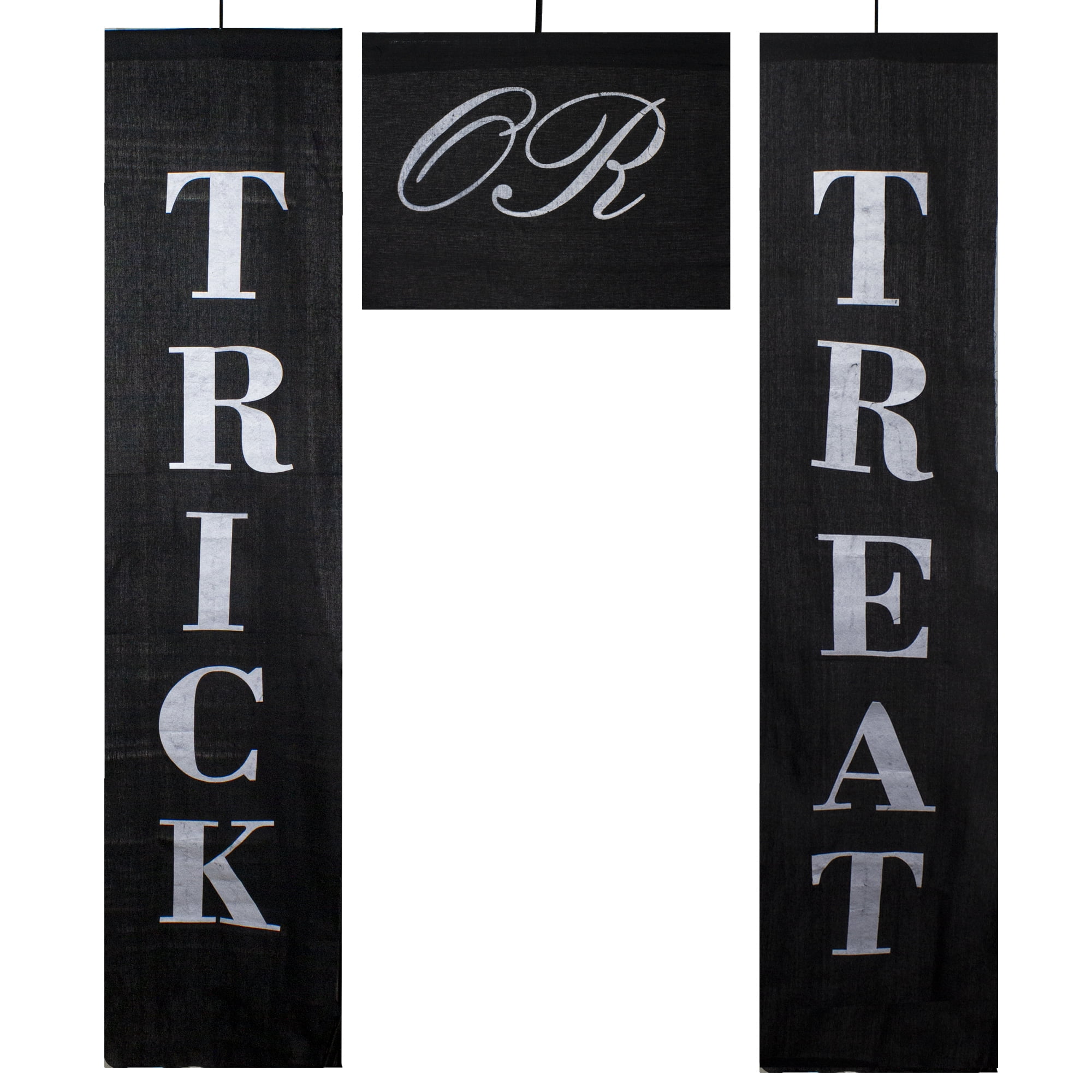 Northlight Trick or Treat Outdoor Halloween Banners - 19.25" - Black ...