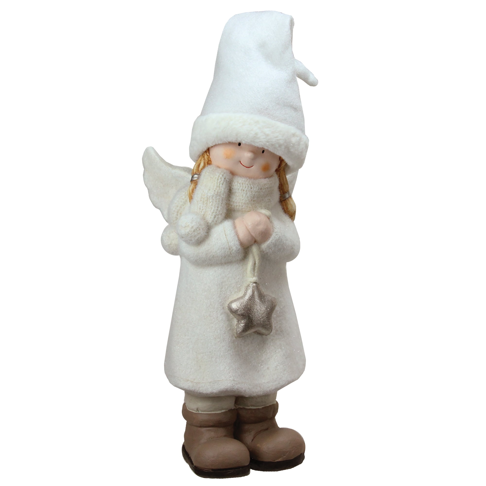 Northlight Winter Girl Angel with Star Christmas Figure - 19.75 ...