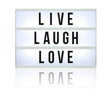 LED Cinematic Light Decorative Box Sign Interchangeable Multicolor ...