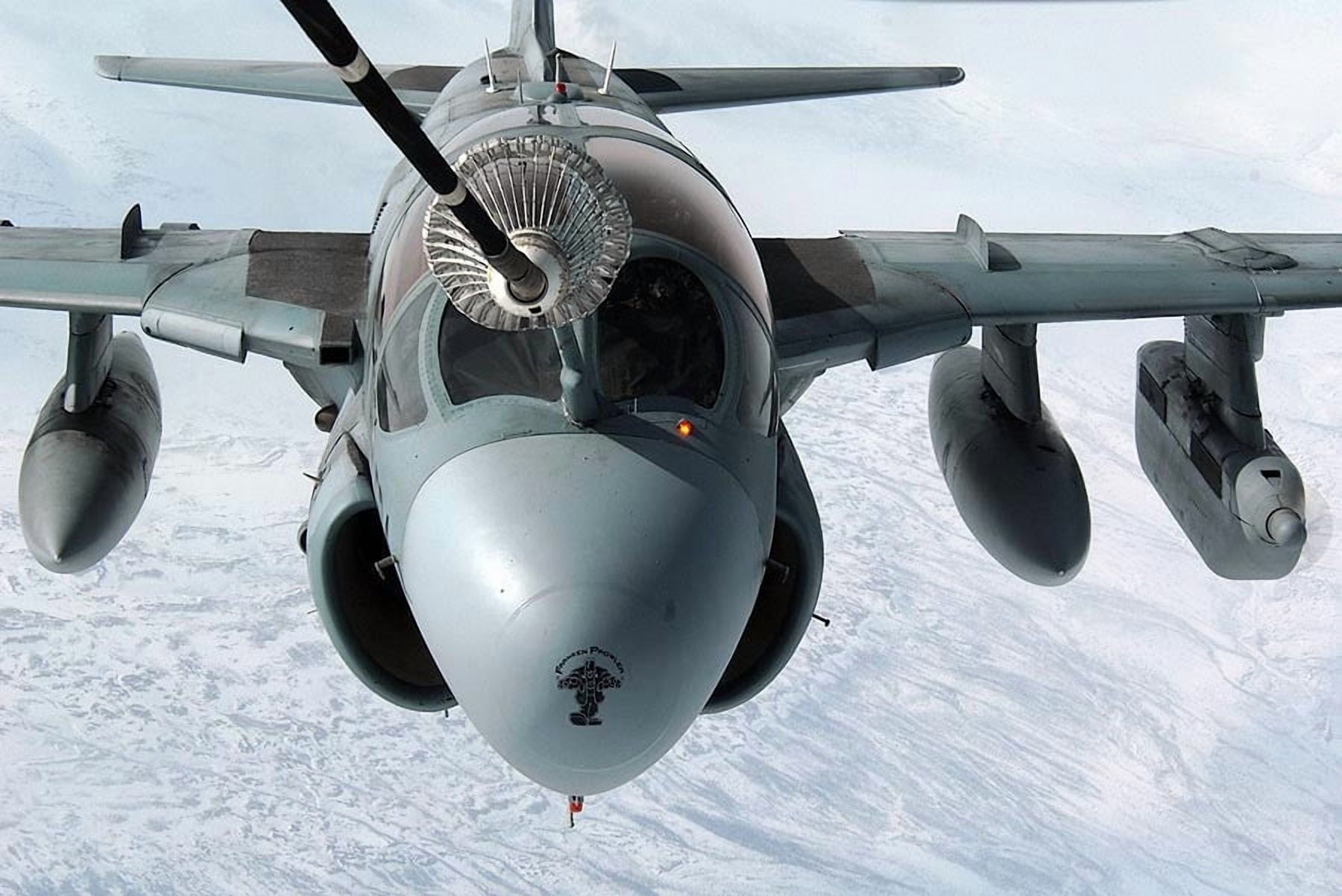 Northrop Grumman EA-6B Prowler Refueling in Flight - 20x30 Inch Laminated Aviation Poster ...