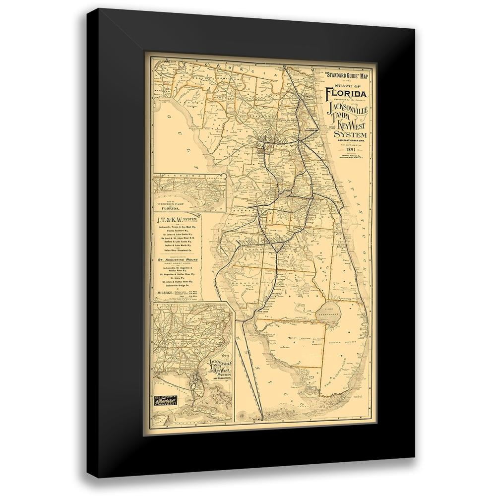 Northrup 15x24 Black Modern Framed Museum Art Print Titled - Florida ...
