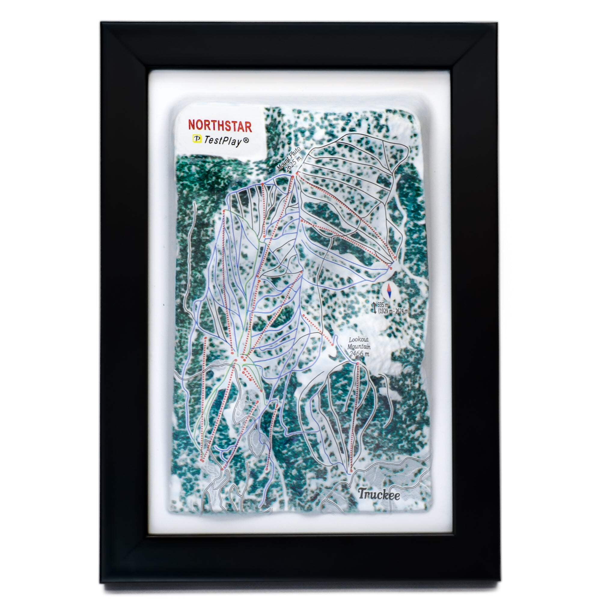 Northstar Ski Resort 3D Raised Relief Map - Walmart.com
