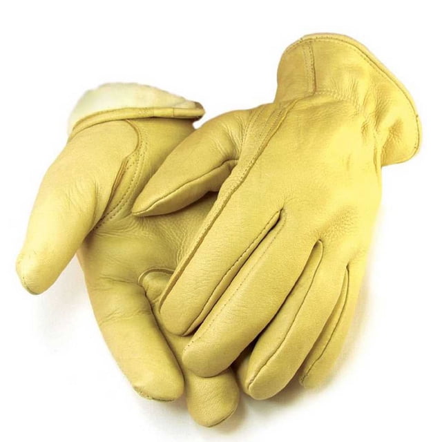 Northstar Womens Tan Full Grain Deerskin Leather Gloves Lined 3M ...