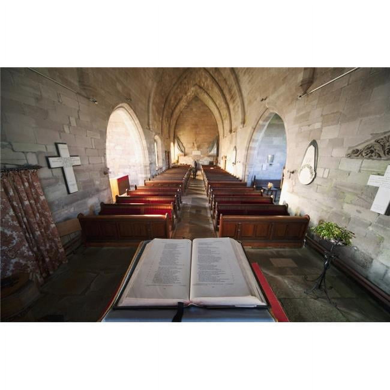 Northumberland England - An Open Bible At the Back of A Church Poster ...