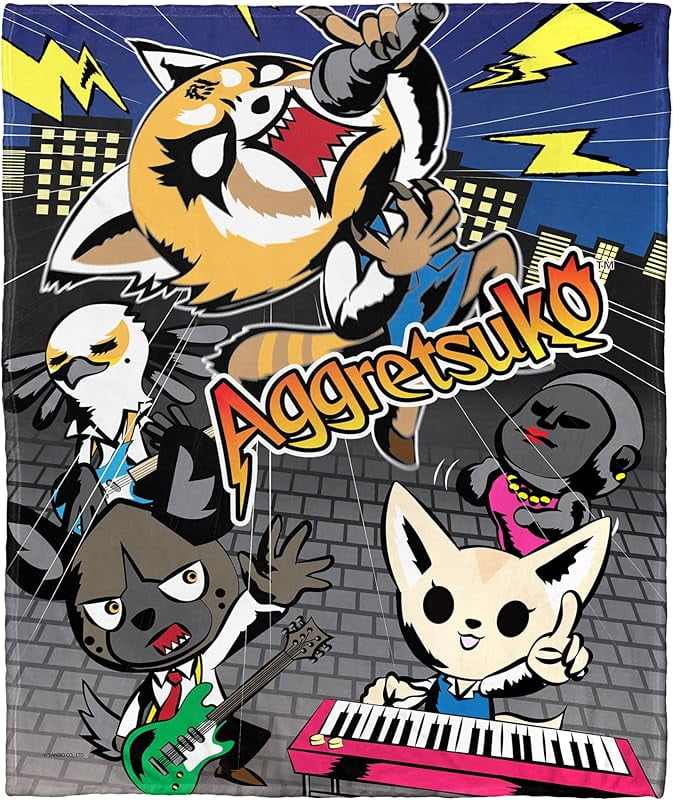 Northwest Aggretsuko Silk Touch Blanket Knock Em Out - Walmart.com