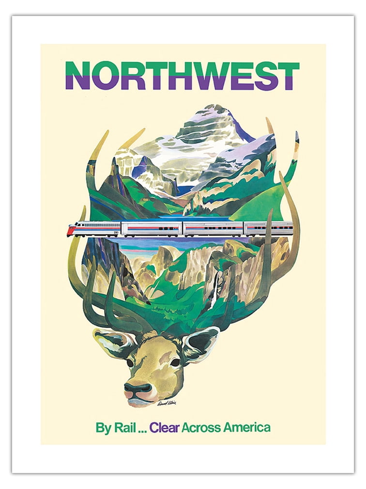 Northwest - By Rail Takes You Clear Across America - Vintage Railroad ...
