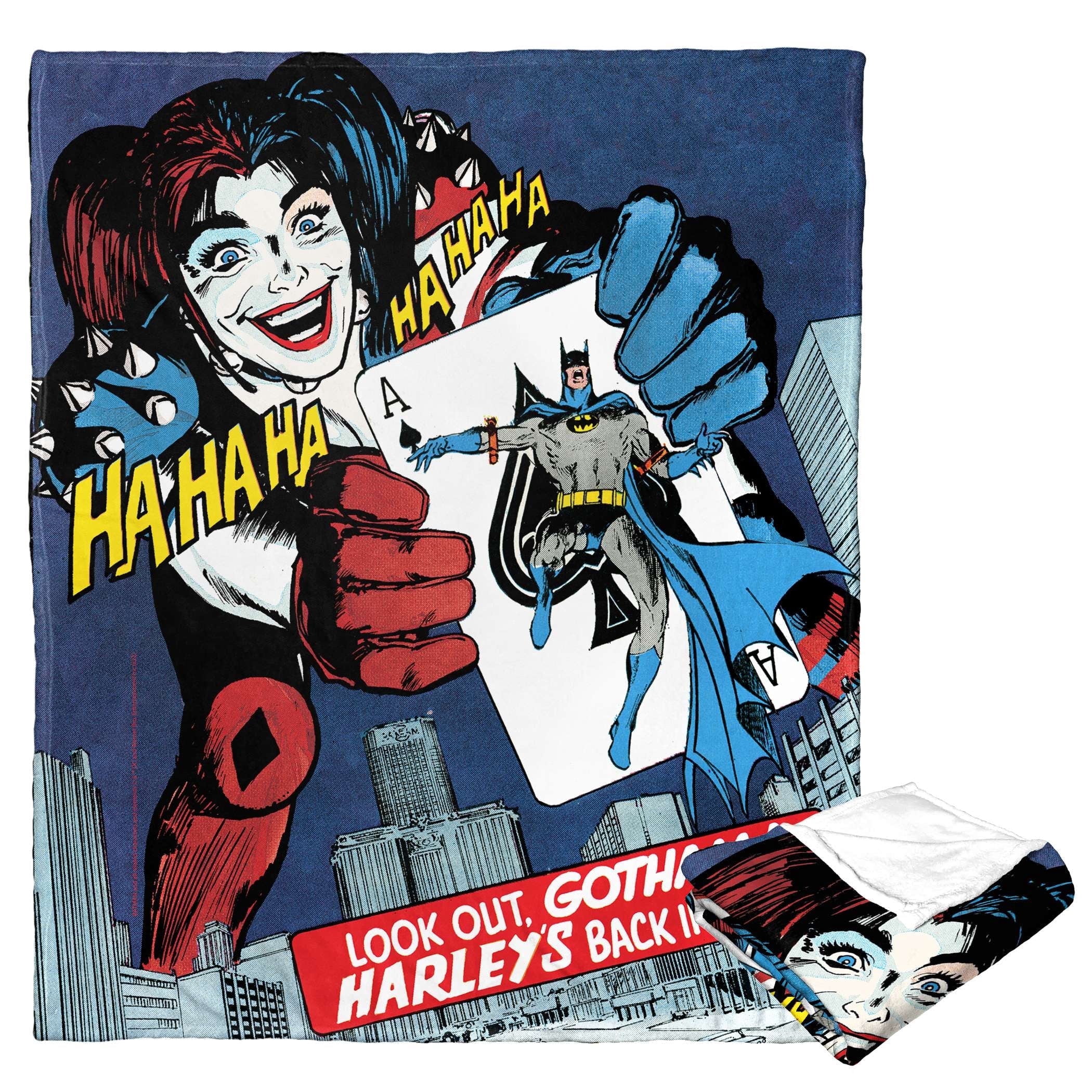 Northwest DC Comics Batman Silk Touch Throw Blanket, 50" x 60", Harley ...