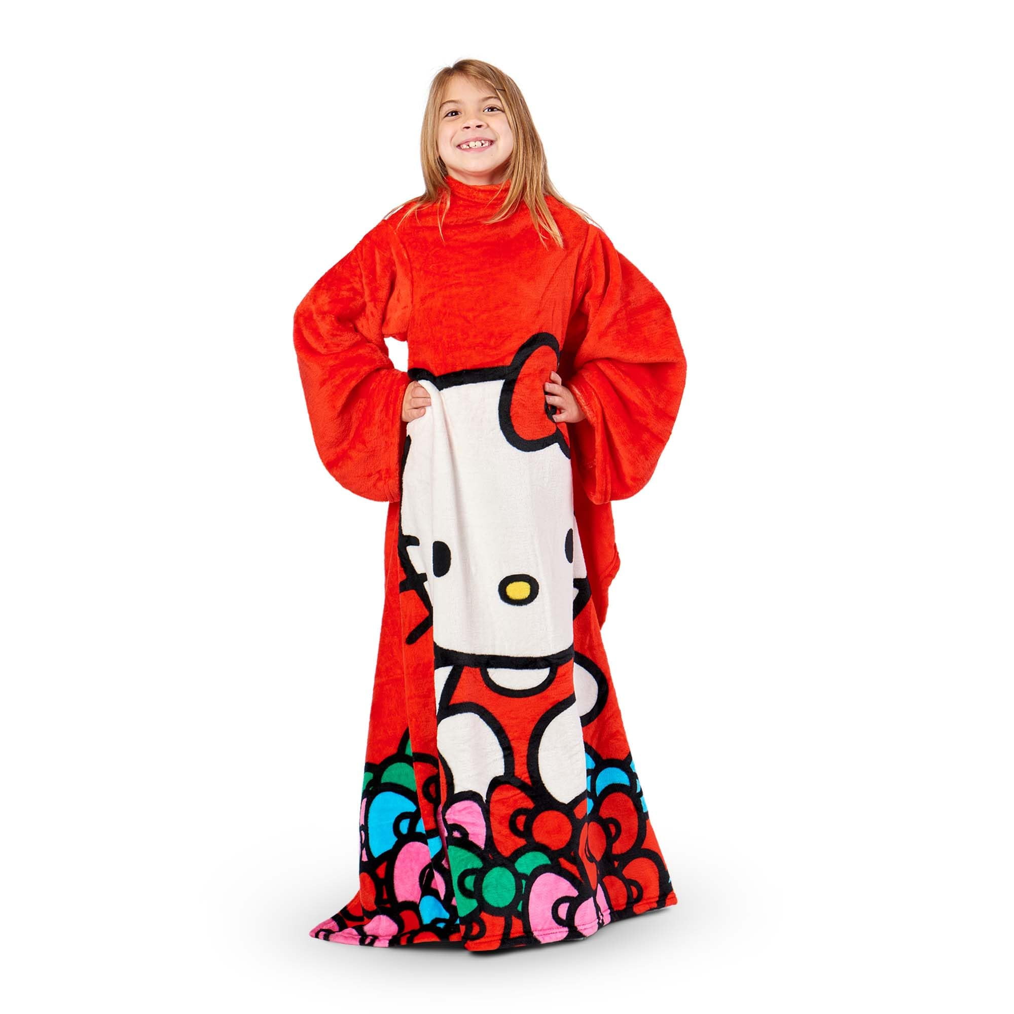 Northwest Hello Kitty Smitten Youth Silk Touch Comfy Throw Blanket with ...