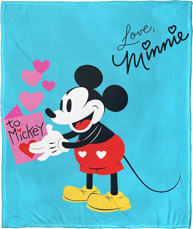 Northwest Mic-key Mo-use Silk Touch Throw Blanket, 50" x 60", Festive ...