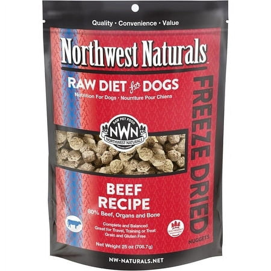 Northwest Naturals Freeze-Dried Beef Dog Food - Bite-Sized Nuggets ...