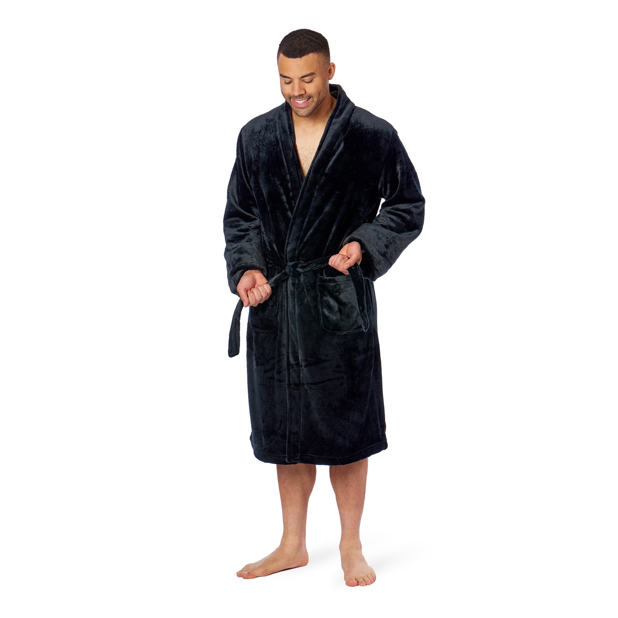 Northwest Unisex Jet Black L/XL Bathrobe 26x47 Inches - Walmart.com