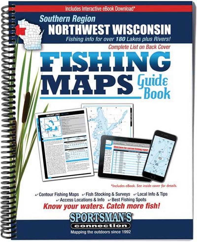 Sportsman's Connection Northwest WI Southern Region Fishing Map Guide ...