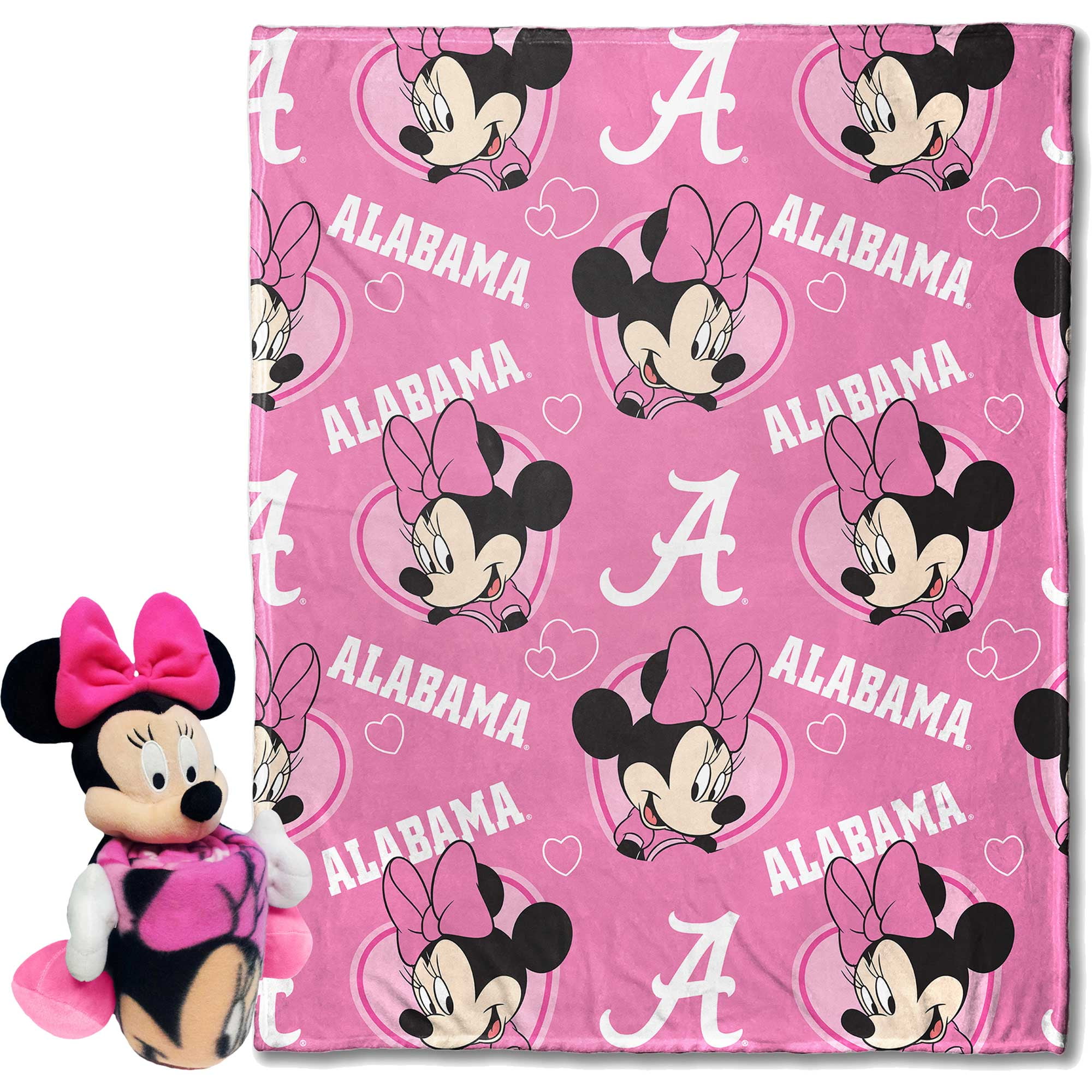 Northwest x Disney Alabama Crimson Tide Minnie Hugger Pillow & Silk ...