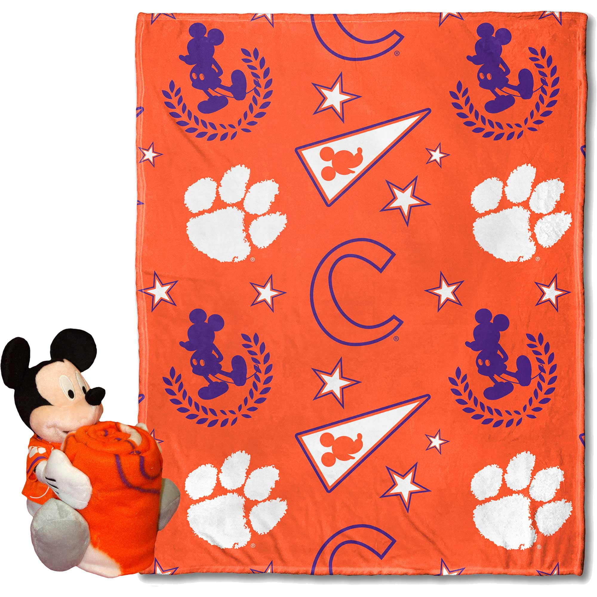 Northwest x Disney Clemson Tigers Mickey Hugger Pillow & Silk Touch ...