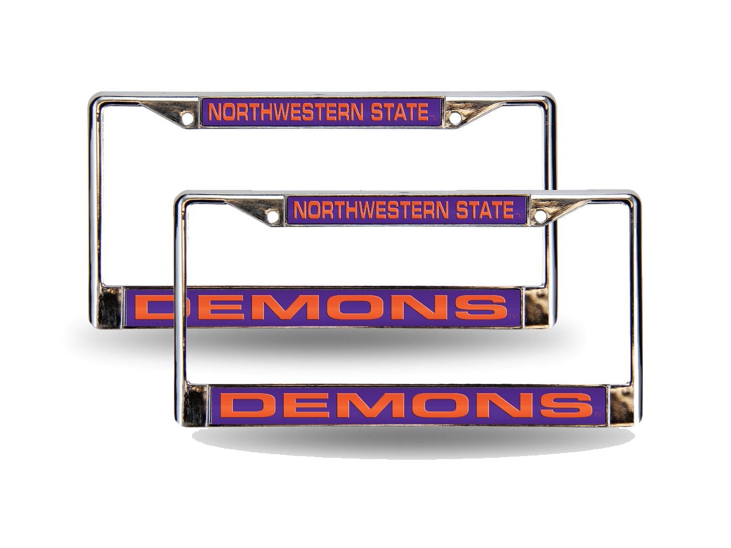Northwestern State Demons Chrome Metal Laser Cut License Plate Frame ...