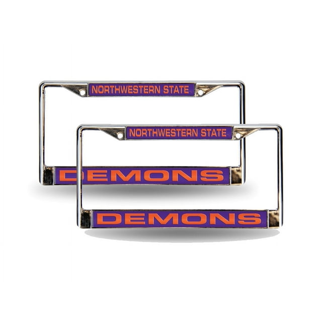 Northwestern State Demons Chrome Metal Laser Cut License Plate Frame ...