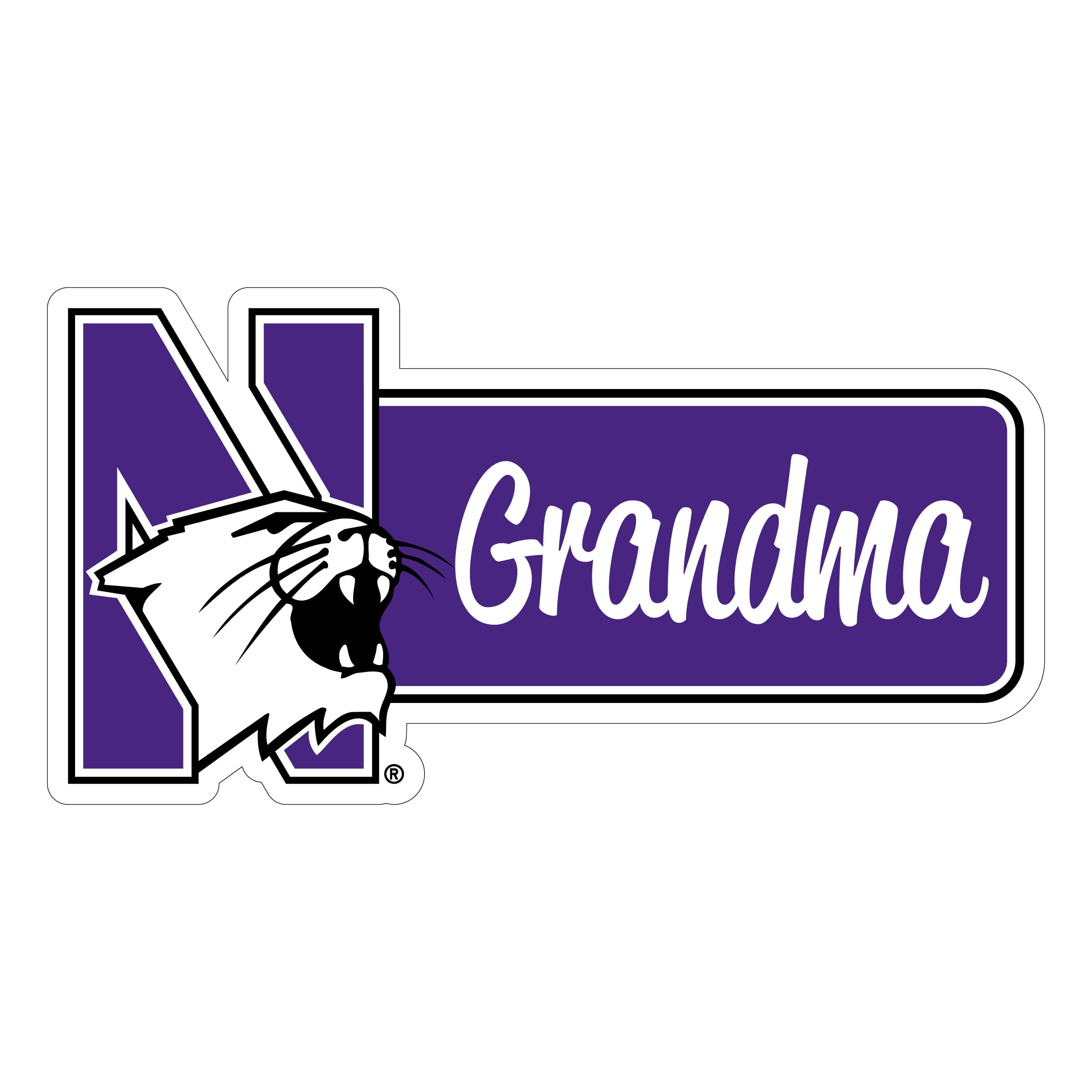 Northwestern University Wildcats Proud Grandma Die Cut Decal Officially ...