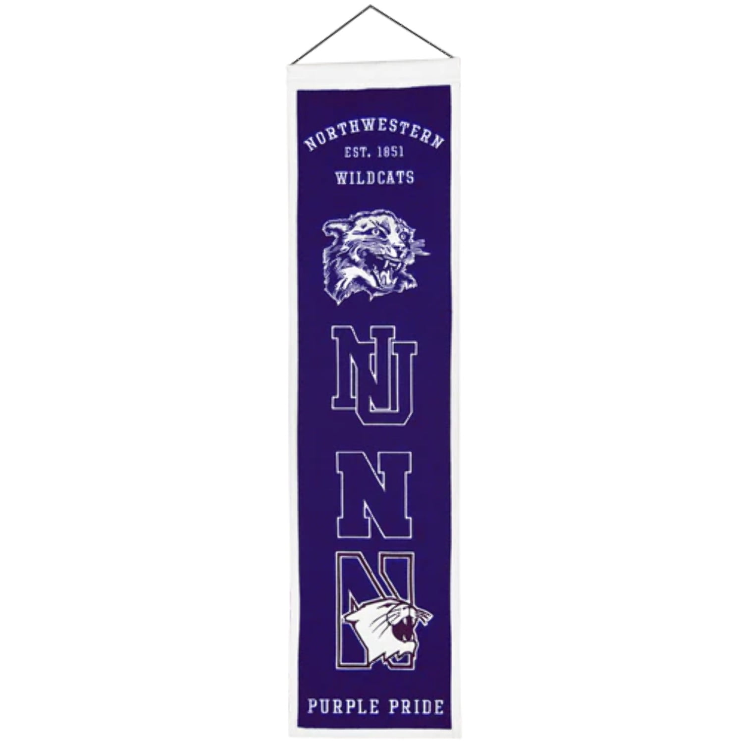 Northwestern Wildcats Logo Evolution Heritage Banner - Walmart.com