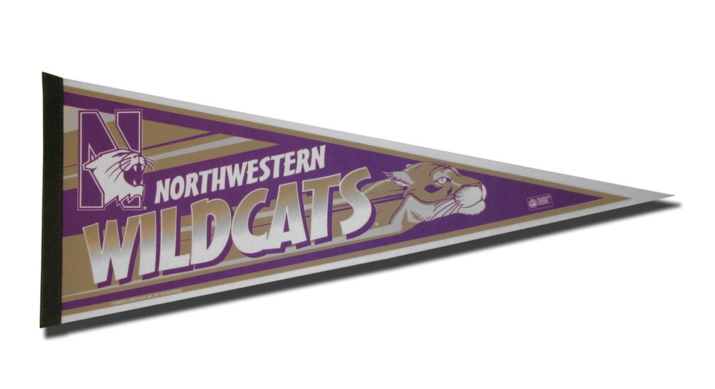 Northwestern Wildcats Pennant 12x30 Carded Rico - Walmart.com