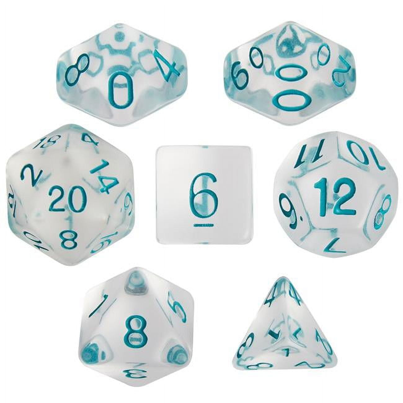 Northwind Breeze Dice, Clear & Blue - Set of 7 - Walmart.com