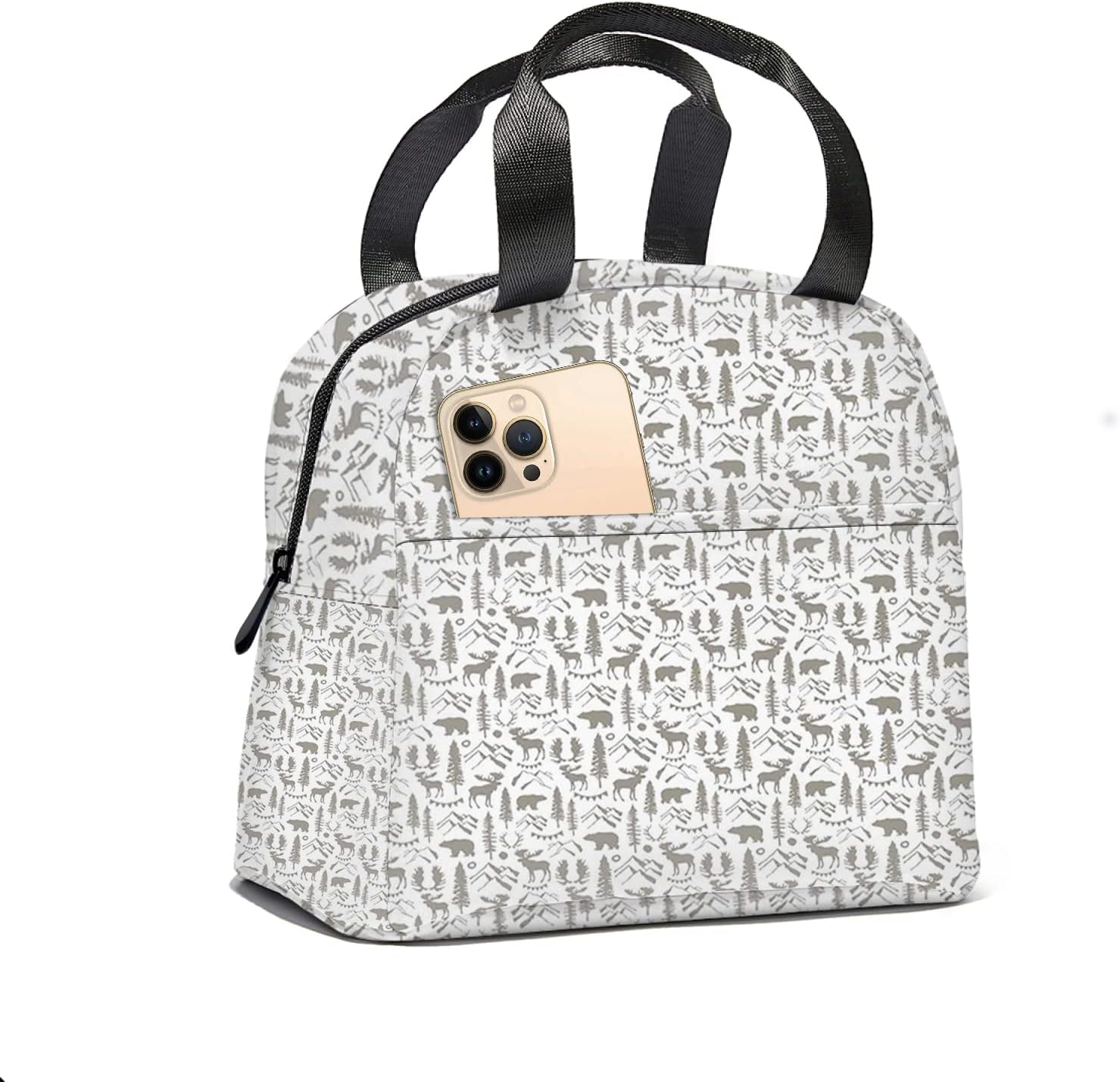Northwoods Lunch Box For Women & Men,Bear Trees and Mountains Wildlife ...